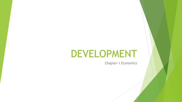 Chapter 1 economic development (1) | PPT