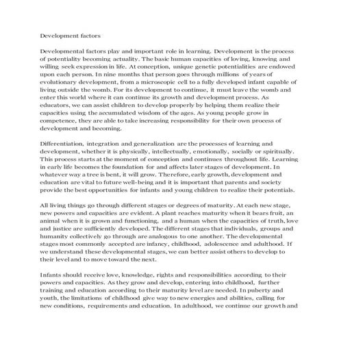 Development factors | PDF