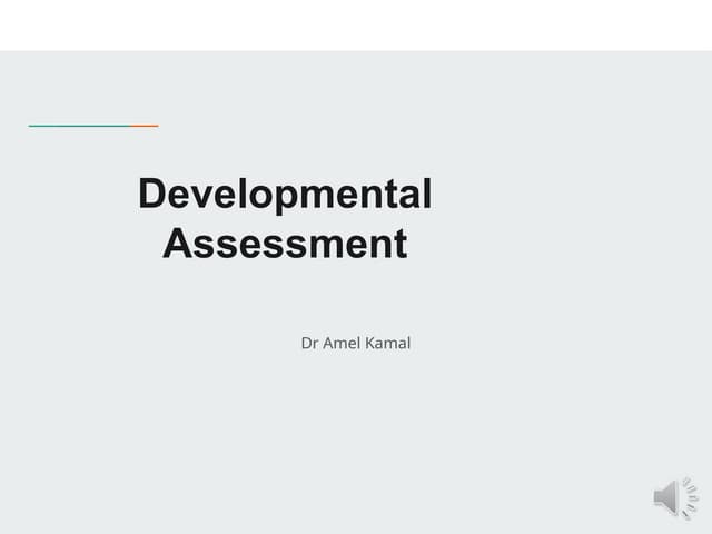 Developmental Screening test (Denver II - Overview) | PPTX