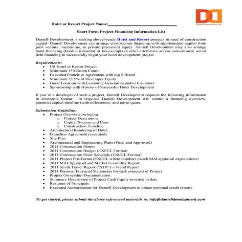 Development Information Request Fillable Form | PDF
