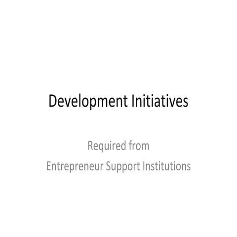 Development initiatives | PPT