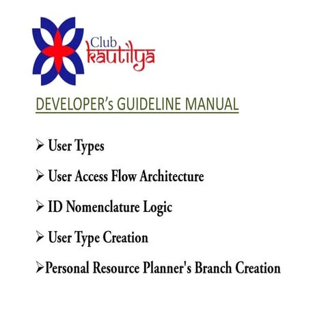 Development manual 01 | PPT
