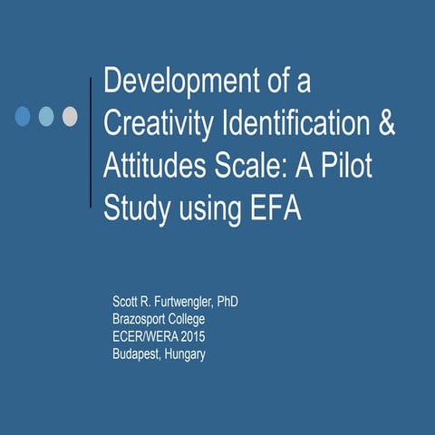 Development of a creativity identification & attitudes scale | PPTX