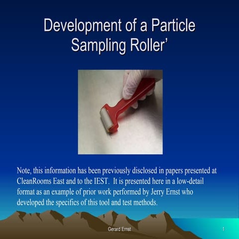 Development Of A Particle Sampling Roller | PPT