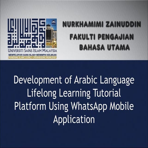 Developing an Arabic Language MOOCs: Strategies and Challenges | PDF