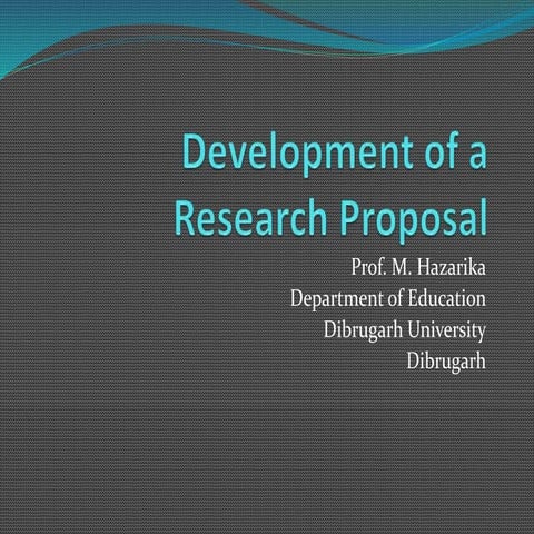 Development of a research proposal | PPTX