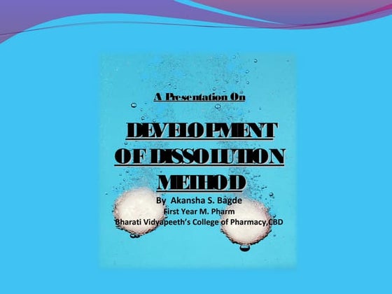 Disintegration and dissolution tests | PPT