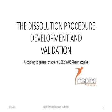 Development of dissolution proceduers | PPTX