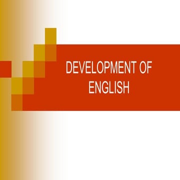 Development of english | PPTX