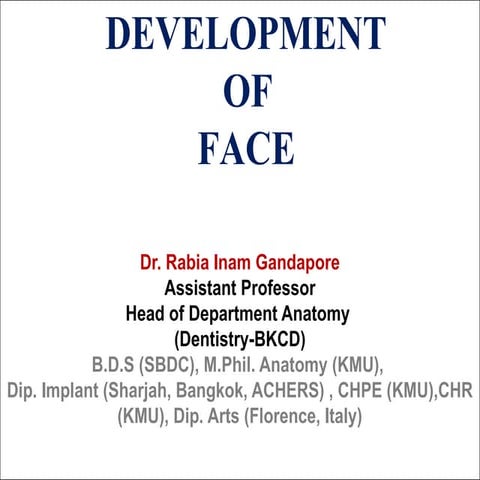 DEVELOPMENT OF FACE BY DR Rabia Inam Gandapore.pptx