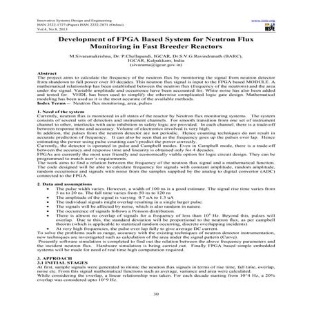 Development of fpga based system for neutron flux monitoring in fast breeder reactors | PDF