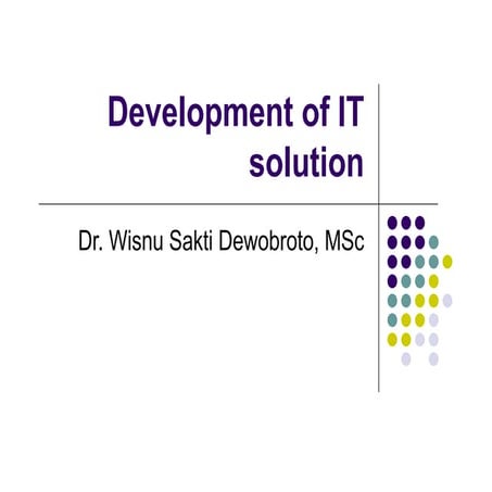 Development of it solution | PDF