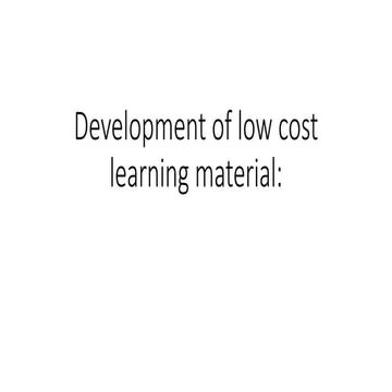 development of low cost learning material.pptx