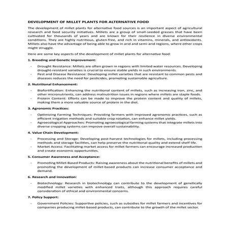 Introduction to Importance of Millets.pptx