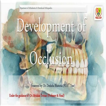 Development of normal occlusion | PPTX