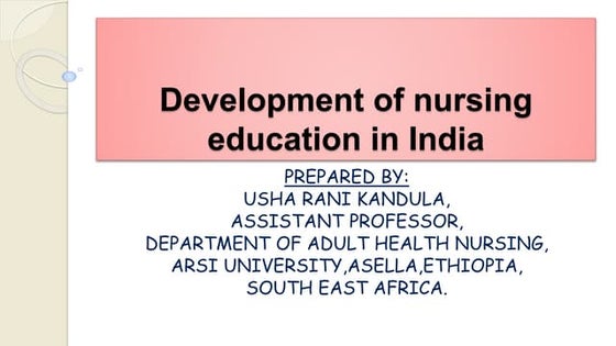 Nursing as a profession | PPT
