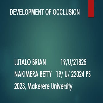 Dental Occlusion | PPT
