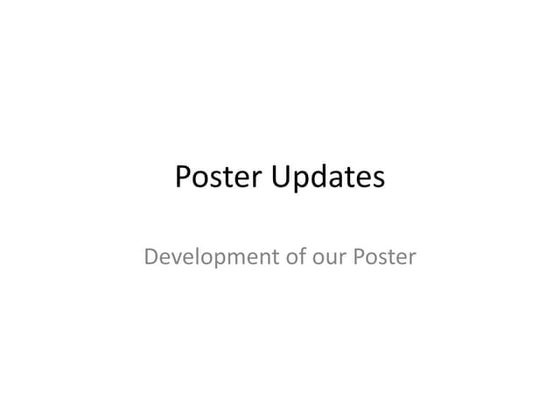 Poster Development | PPT