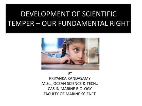 Scientific temper | PPT