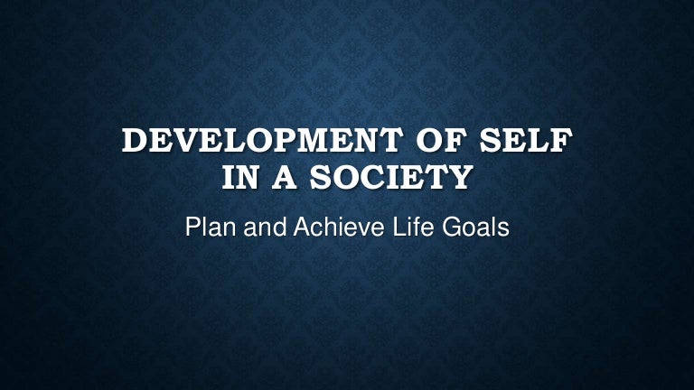 Development of self in a society