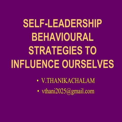 Development of Self Leadership | PPT