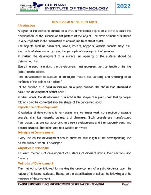 Development of surfaces | PPT