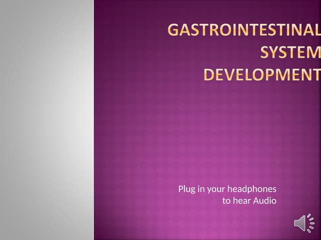 Development of the foregut (esophagus and stomach | PDF