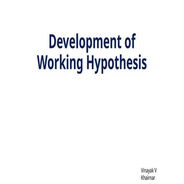 Research Methodology: Development of Working Hypothesis.pptx