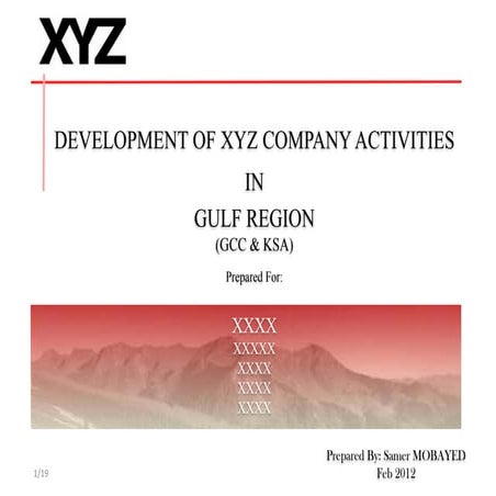 Development of xyz company's activities in GCC region | PPT