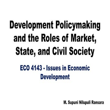 Balancing Market, State, and Civil Society in Development Policymaking ...