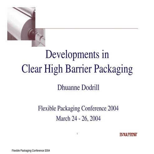Developments in clear high barrier packaging | PDF