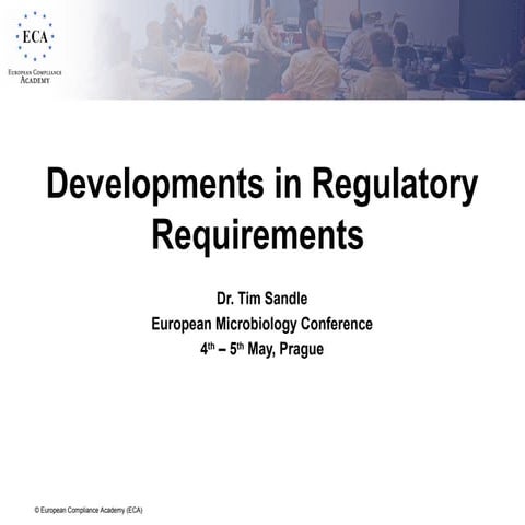 Developments in regulatory requirements | PPT