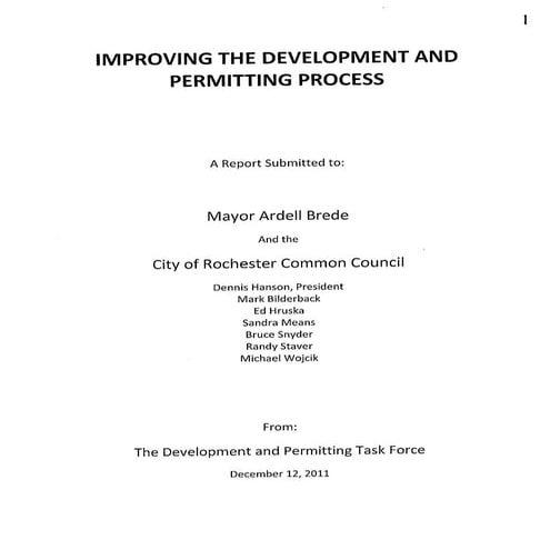 Development and Permitting Task Force report | PDF