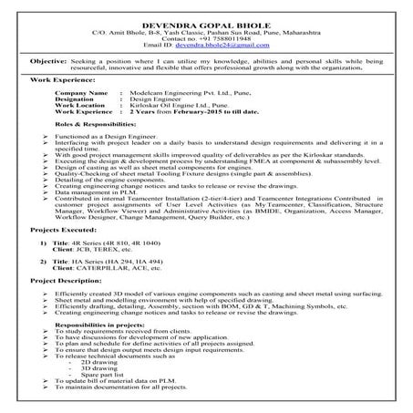 Devendra bhole resume | PDF