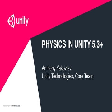 New Features in Physics of Unity 5.3+ | PDF