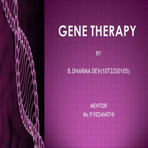 Dev gene therapy | PPT
