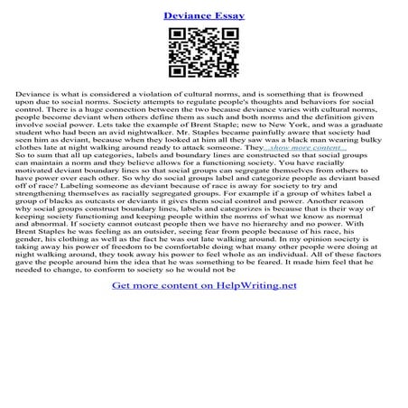 Deviance Essays | PDF