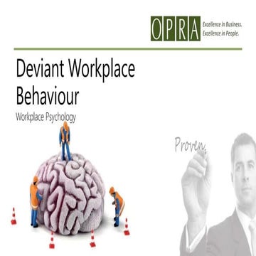 Deviant Workplace Behaviour | PPTX | Career Planning | Careers