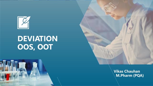 GMP Training: Handling of deviation | PPTX