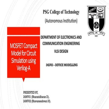 Device Modelling Verilog Analog Mixed Signal Ppt