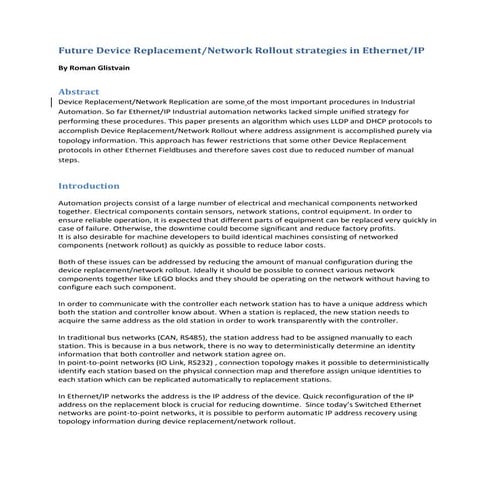 Device replacement in eip with lldp | PDF