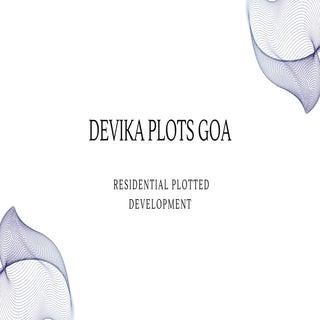 Devika Plots Goa Brochure | PDF