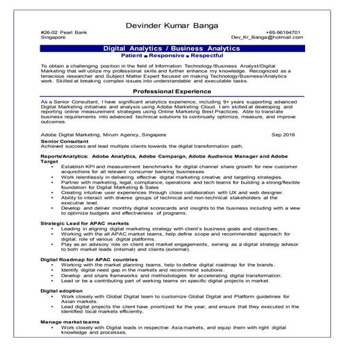 Devinder resume v6 | PDF