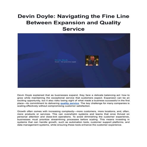 Leadership Visuals Featuring the Expertise of Devin Doyle | PDF