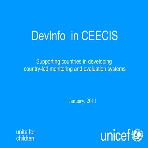 DevInfo in CEECIS | PPT | Databases | Computer Software and Applications