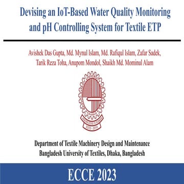 IoT-Based Water Quality Monitoring and pH Control System for Textile ...