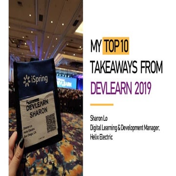 My Top 10 Takeaways from DevLearn 2019 | PDF