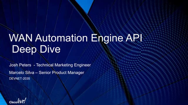 Wan Automation Engine Api Deep Dive Pptx Web Development Internet