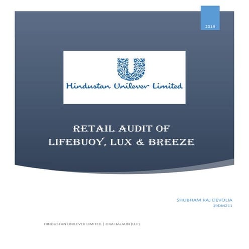 Retail Audit for HUL( Lux,Lifebuoy & breeze) | PDF