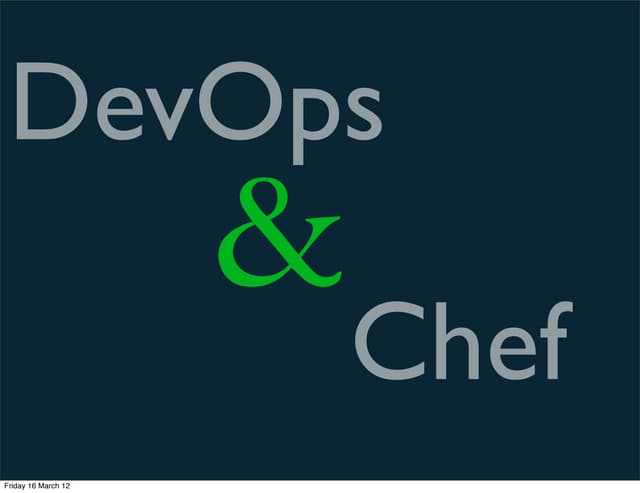 Devops And Chef Ppt